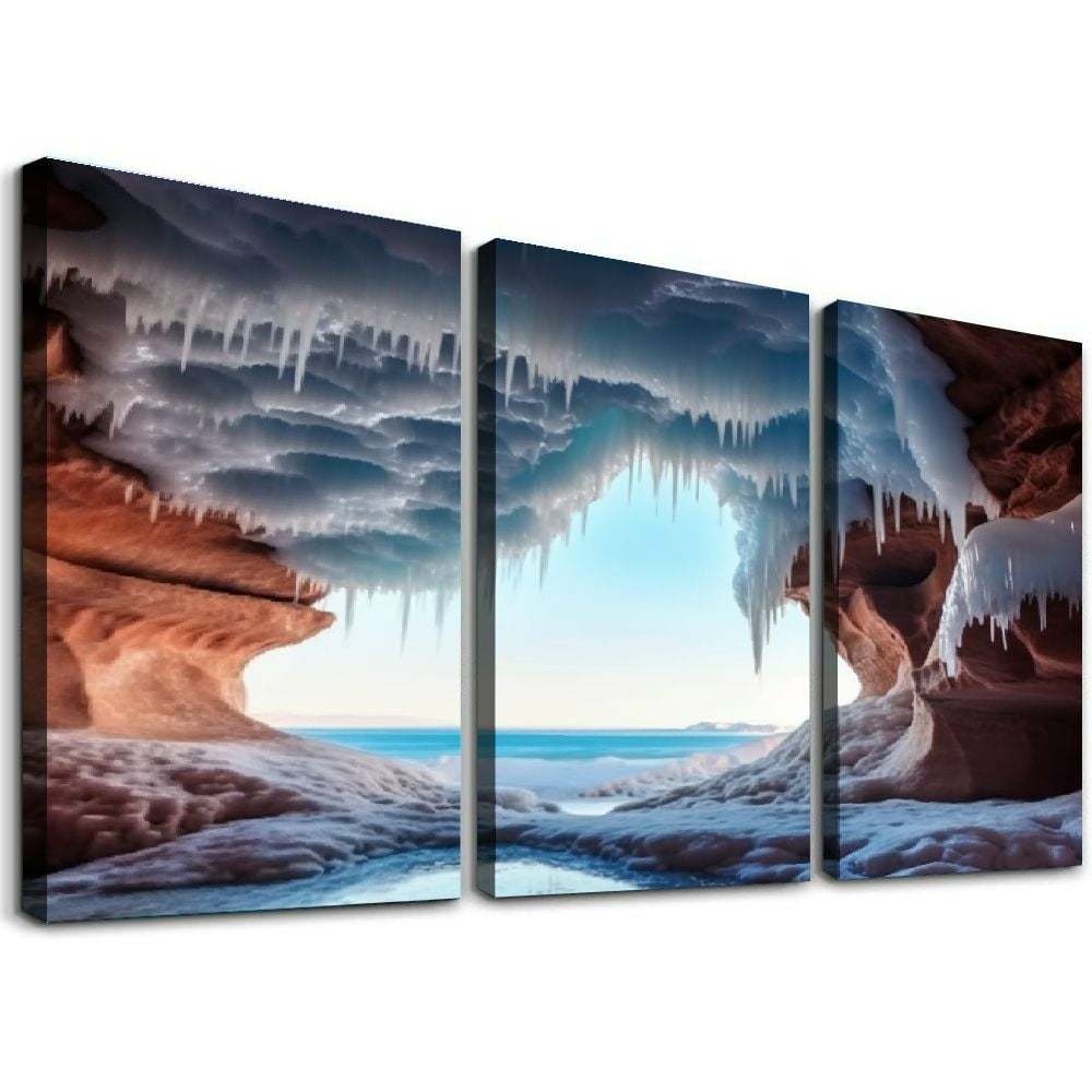 Nawypu Canvas Wall Art Prints Picture Ice Arch Stretched & Framed Wall ...
