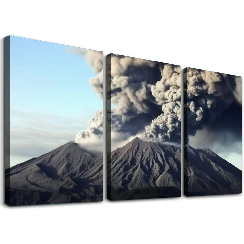 Nawypu Canvas Wall Art Prints Plumes of smoke billowing out of ...