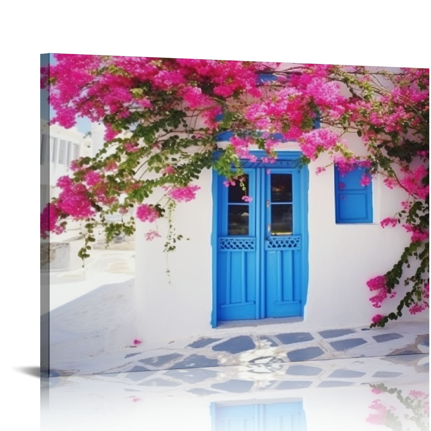 Nawypu Canvas Wall Art Santorini Greece Posters Pictures Wall Decor ...