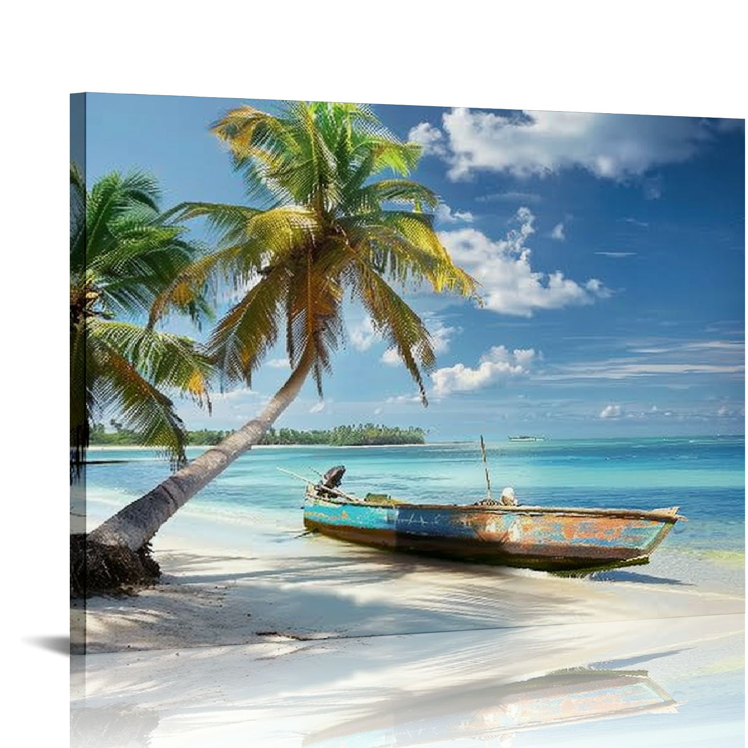 Nawypu Caribbean Beach Pictures Canvas Wall Art Landscape Poster Prints ...