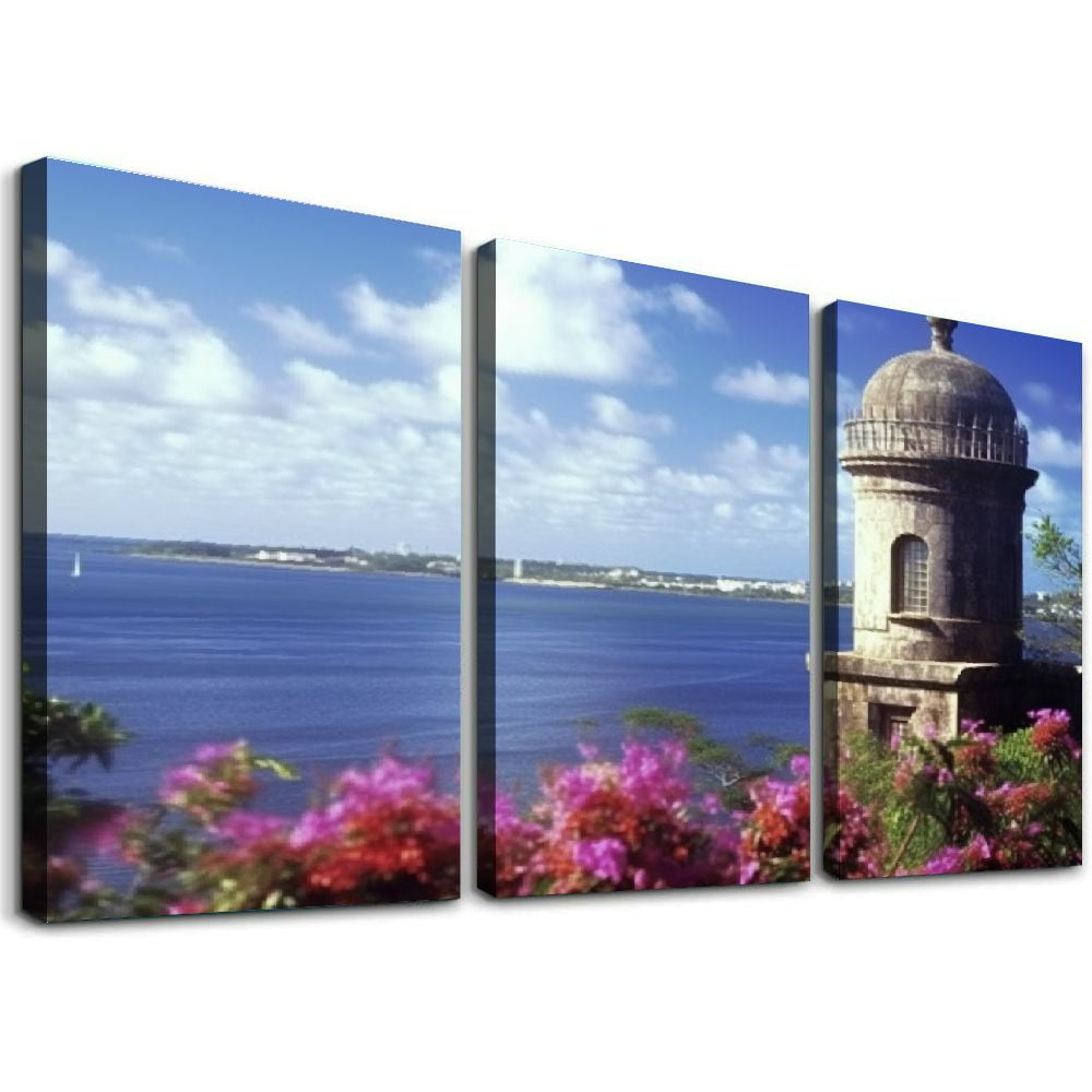 Nawypu Caribbean, Puerto Rico, Old San Juan. Canvas Wall Art Print, Architecture Artwork 12''x16 ...