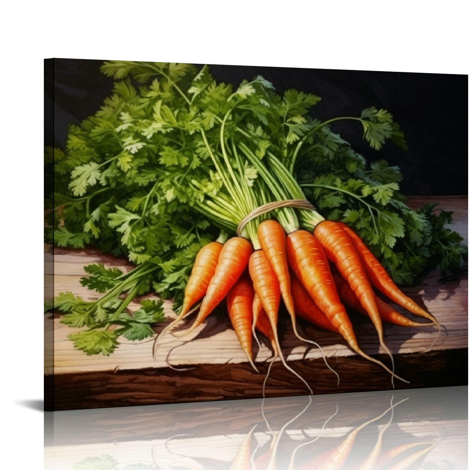 Nawypu Carrot Country Kitchen, Kitchen Art Print, Carrot With Flowers ...