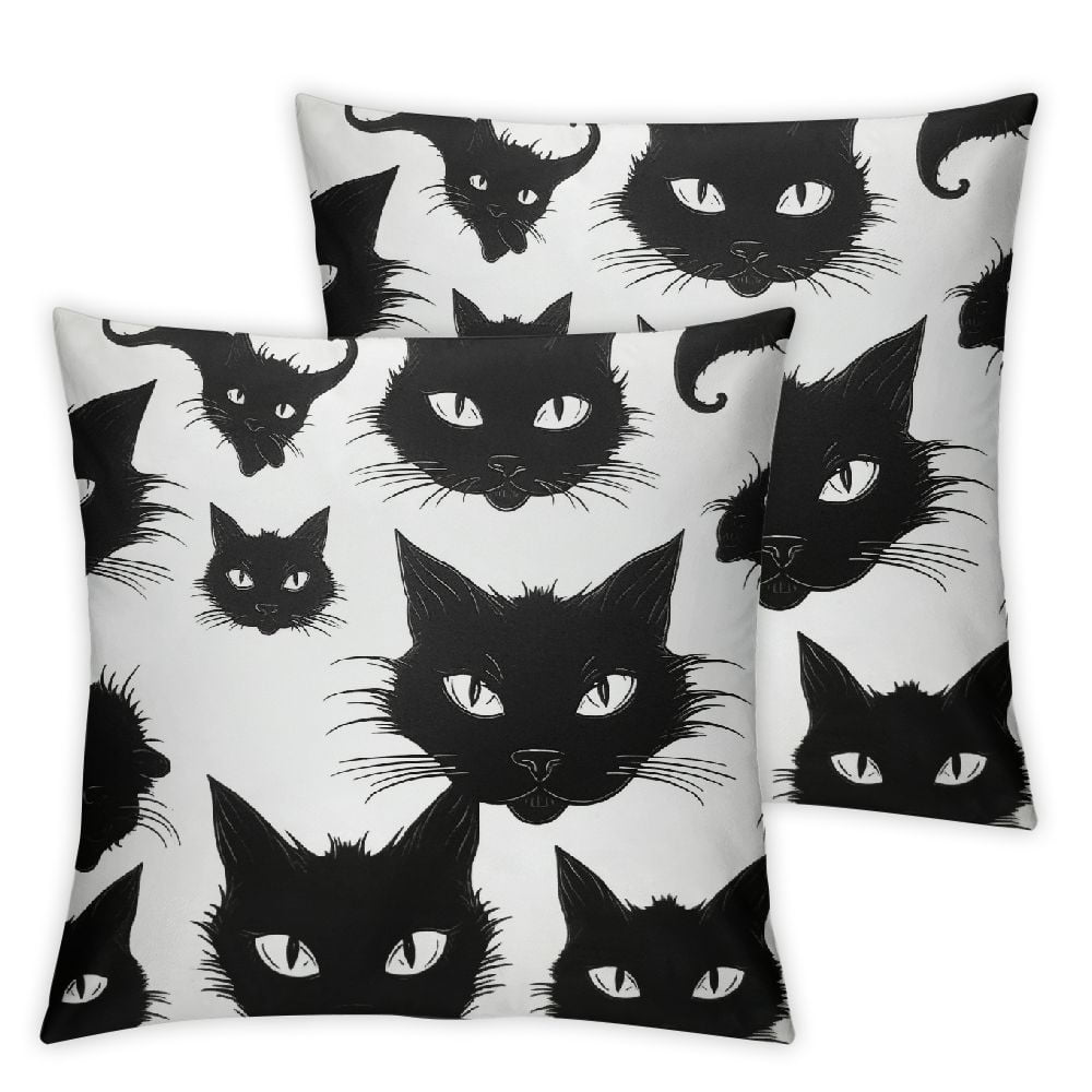 Nawypu Cartoon Cat Throw Pillow Cover Soft Cats Print Cushion Cover for ...