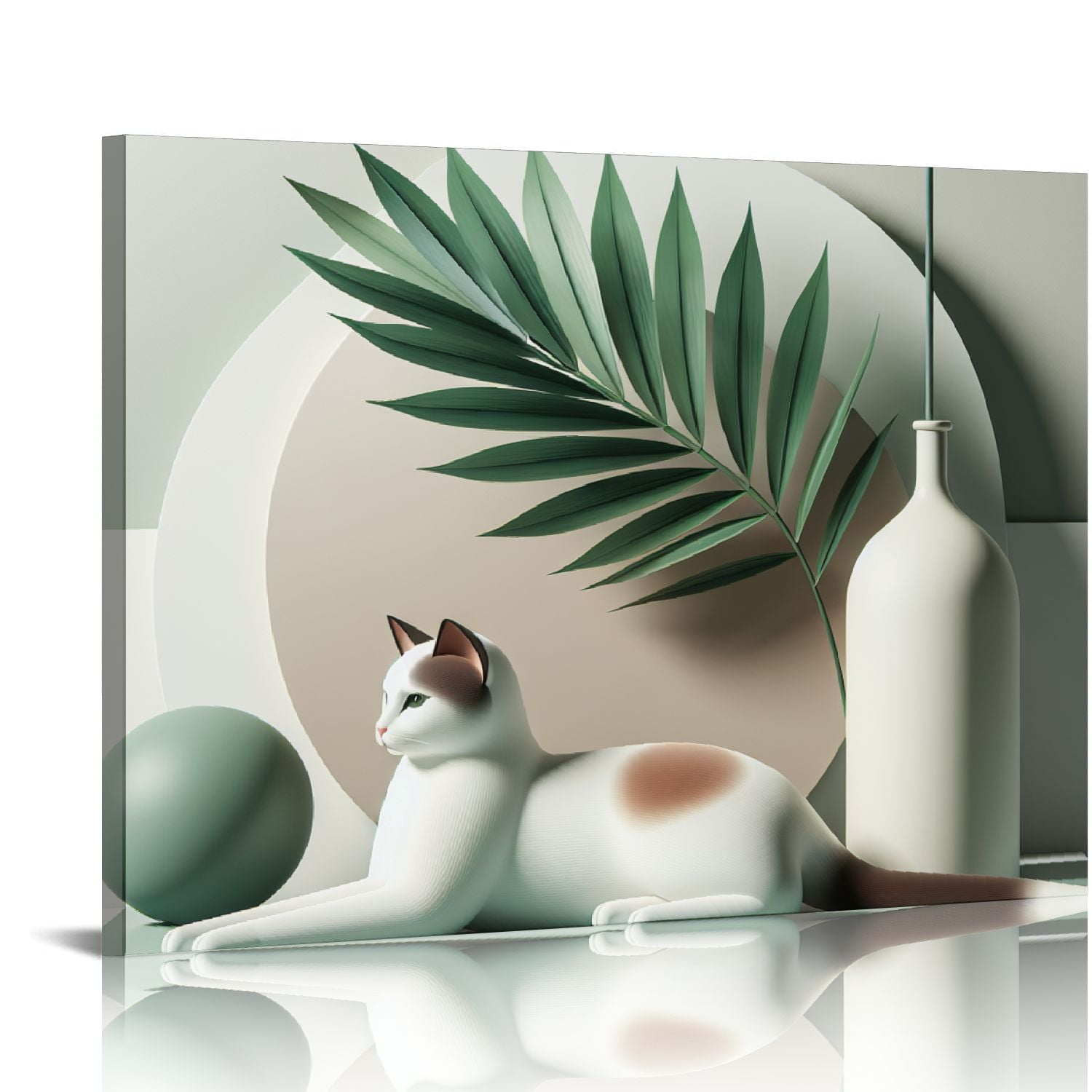 Nawypu Cat Wall Art Framed Watercolor Kitty Poster Colorful Cats Prints ...