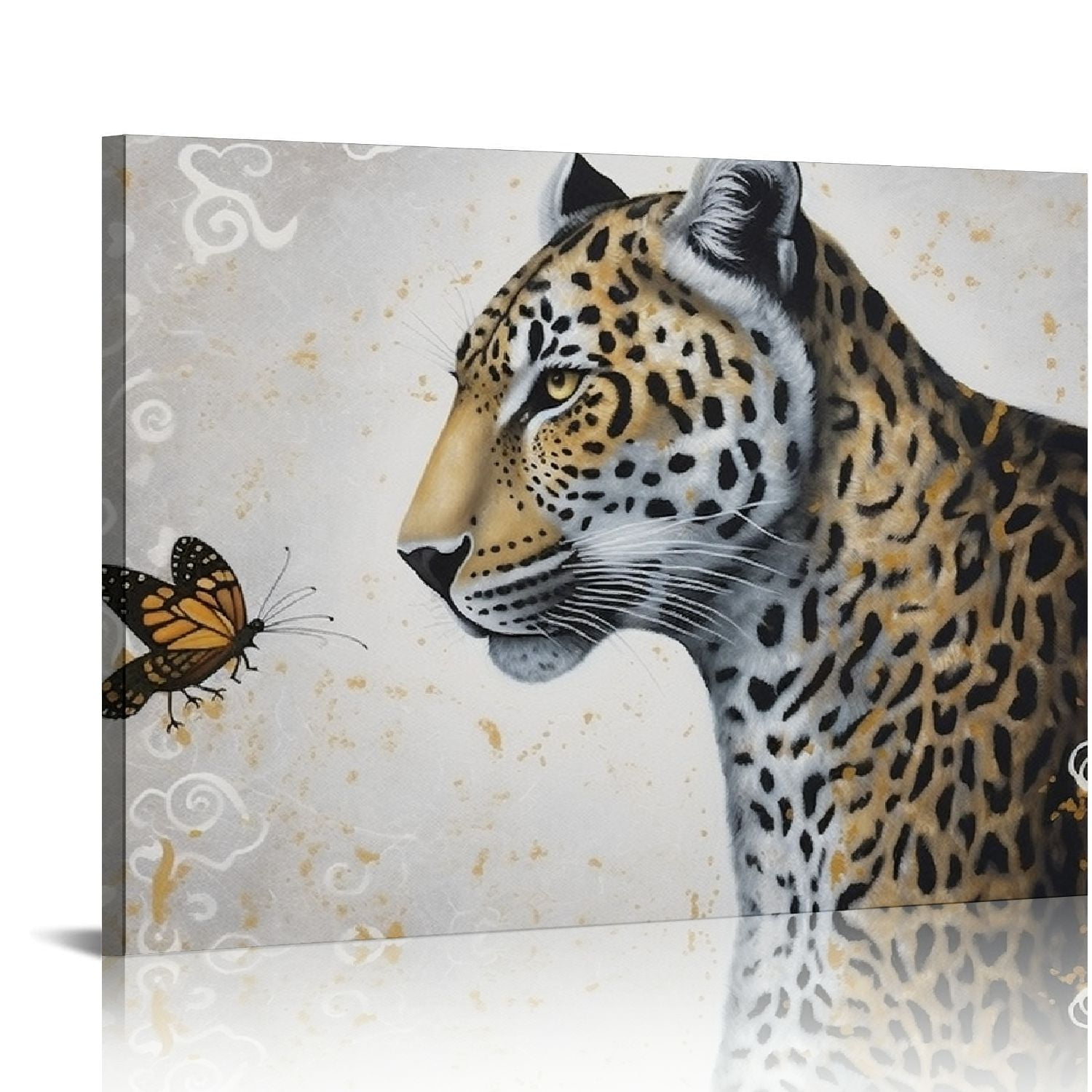Nawypu Cheetah Black Gold Wall Art: Leopard Decor Cheetah Print Room ...
