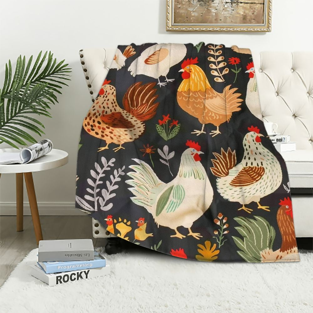 Nawypu Chicken Blanket Ts For Adults Soft Warm Lightweight Cozy Cute
