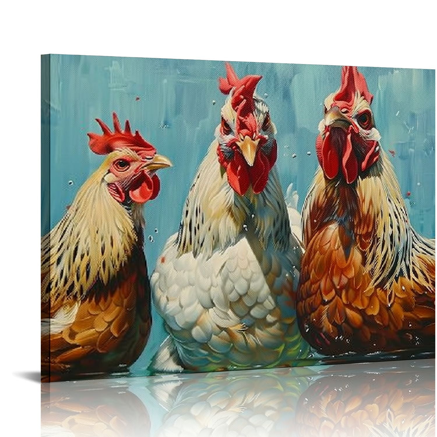 Nawypu Chicken Wall Art Farm Rooster Pictures Canvas Prints Wall Decor ...