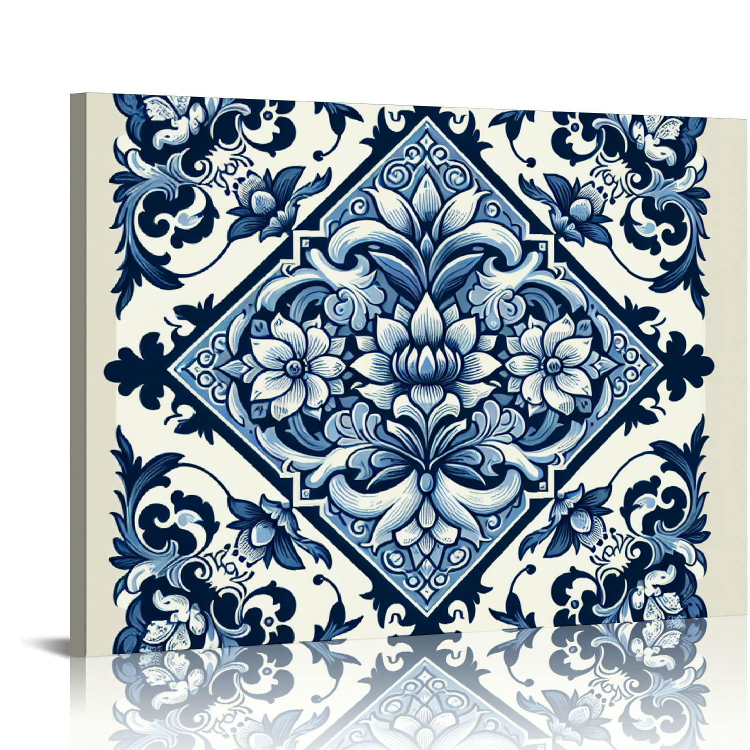 Nawypu Chinese Style Canvas Wall Art ,Chinese Style Blue And White ...