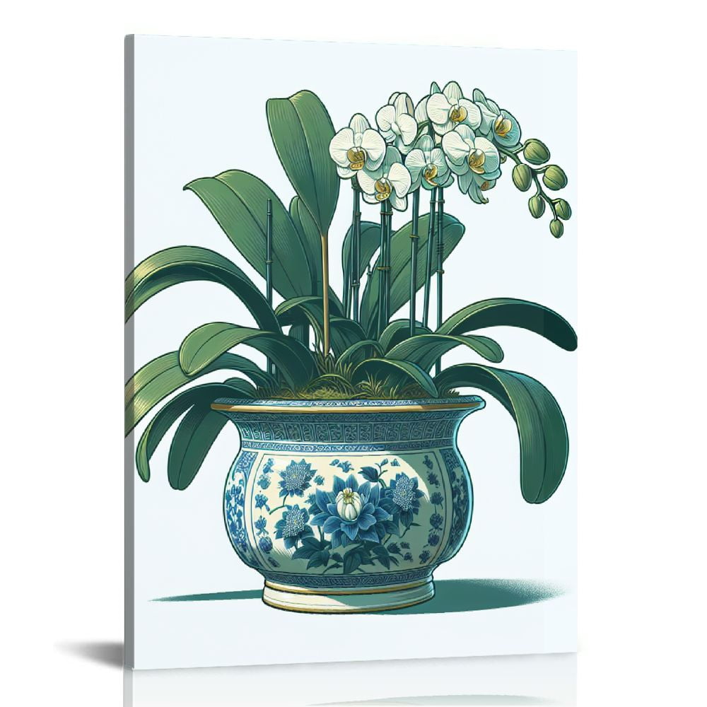 Nawypu Chinoiserie Art Print Ginger Jar Blue White Porcelain China Ming ...