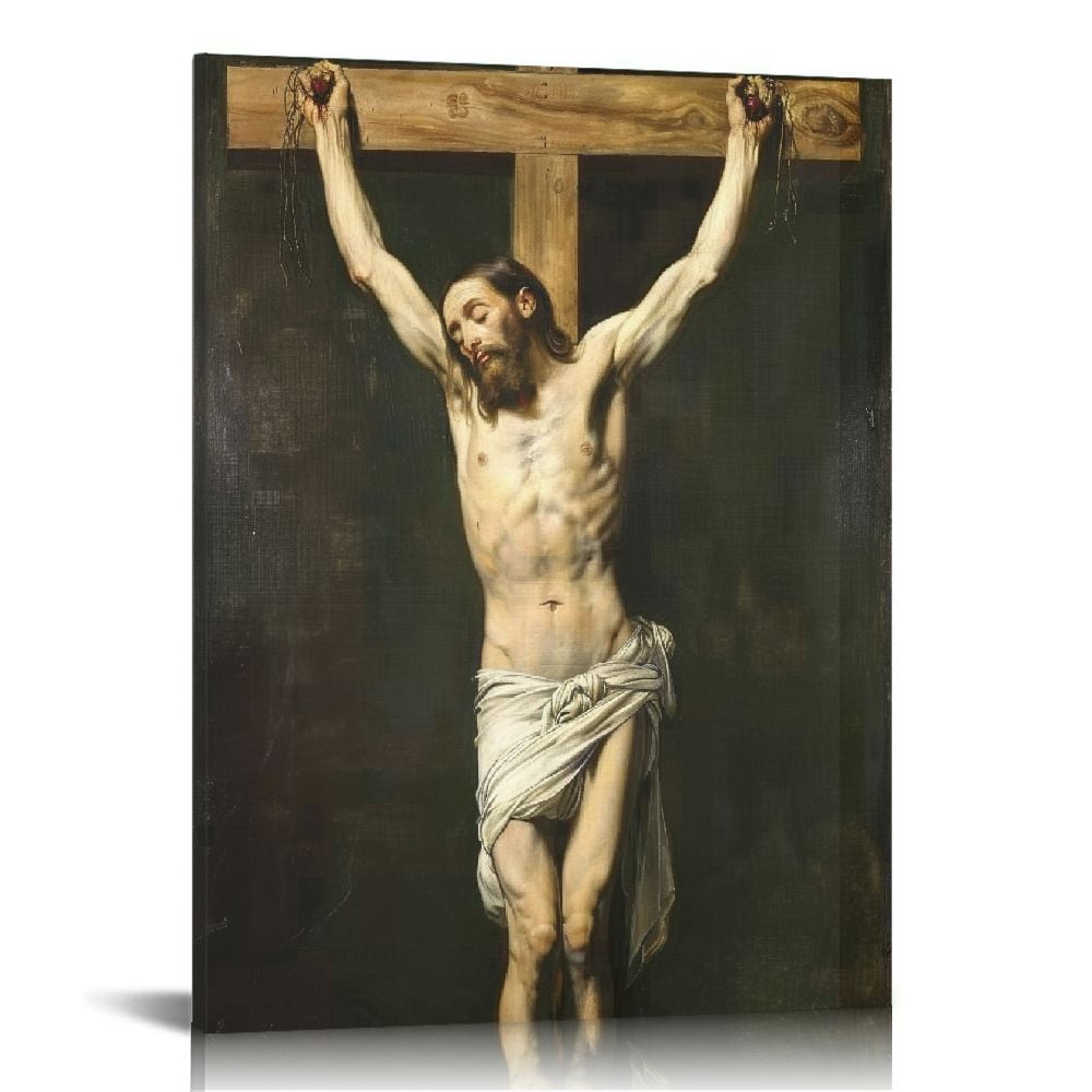 Nawypu Christ Crucified - Painting of Jesus on the Cross - Canvas Wall Art Jesus Pictures Print ...