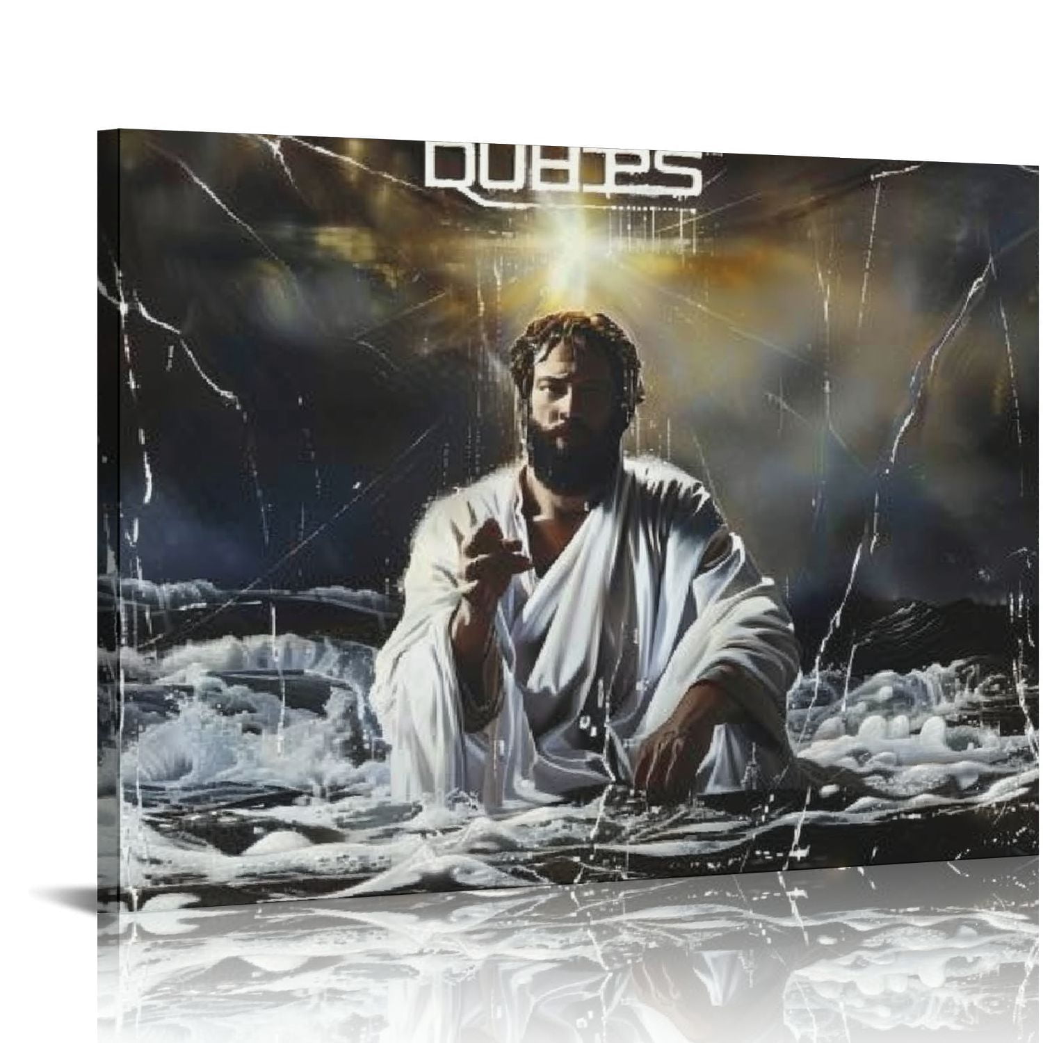 Nawypu Christian Jesus Cross Canvas Wall Art Religious Faith Poster ...