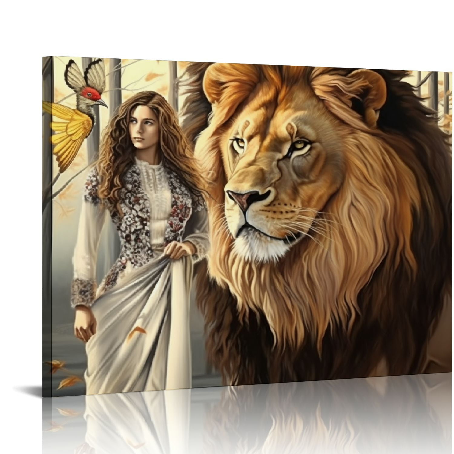 Nawypu Christian Lion Of Judah Wall Decor Religious Lion Girl Woman ...