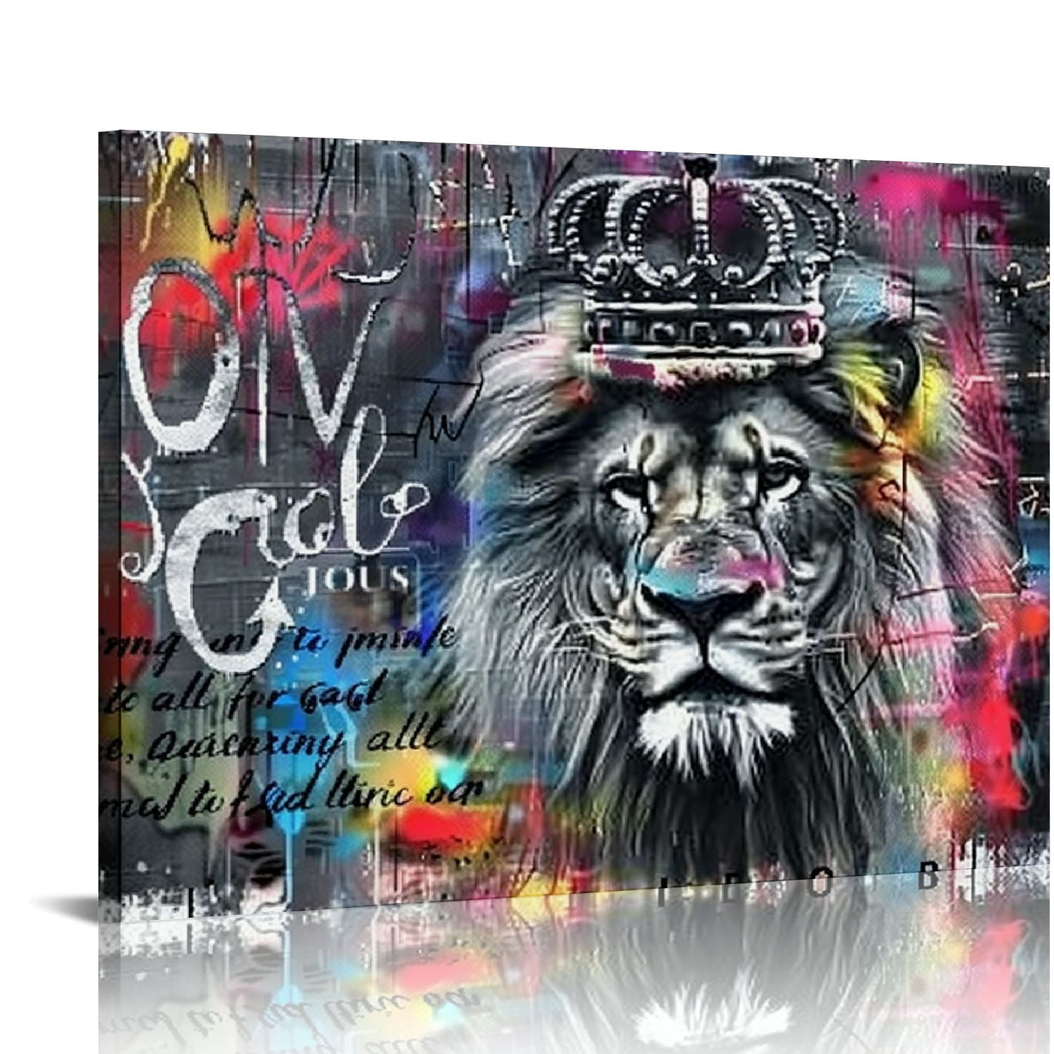 Nawypu Christian Lion Wall Art Scripture Bible Verse Wall Decor Men ...