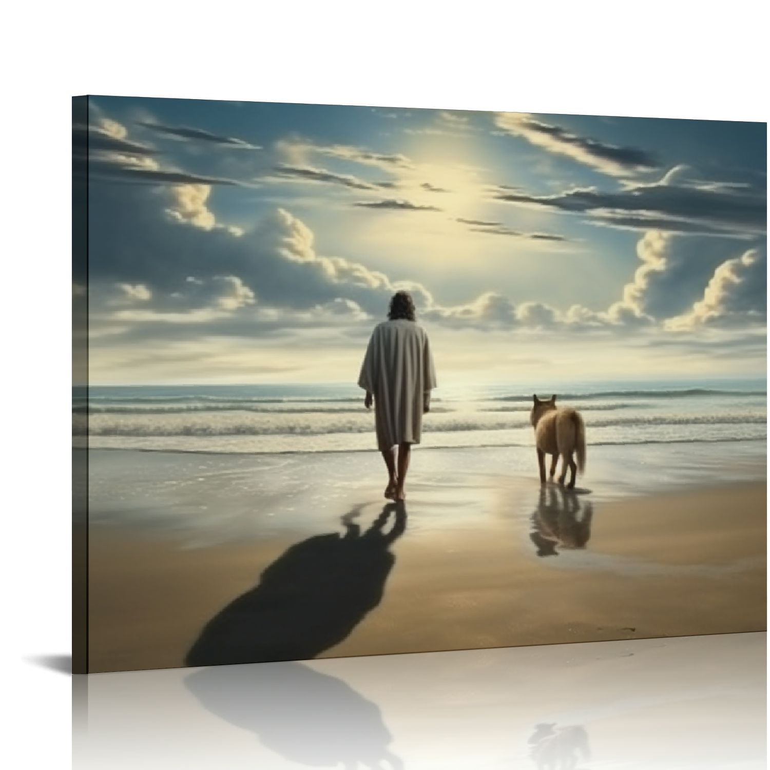 Nawypu Christian Wall Decor Jesus and Lion Wall Art Christian Canvas ...