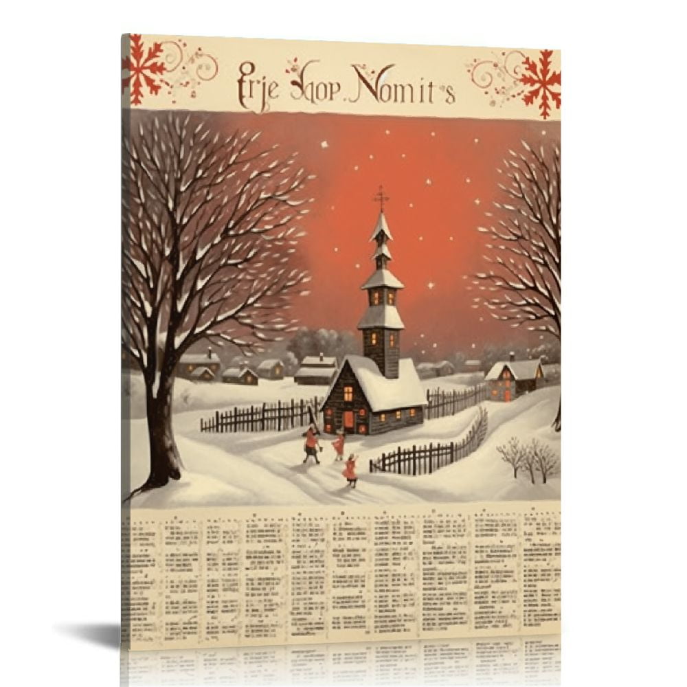 Nawypu Christmas Carols Poetry Poster Set Canvas Decorative Collection ...