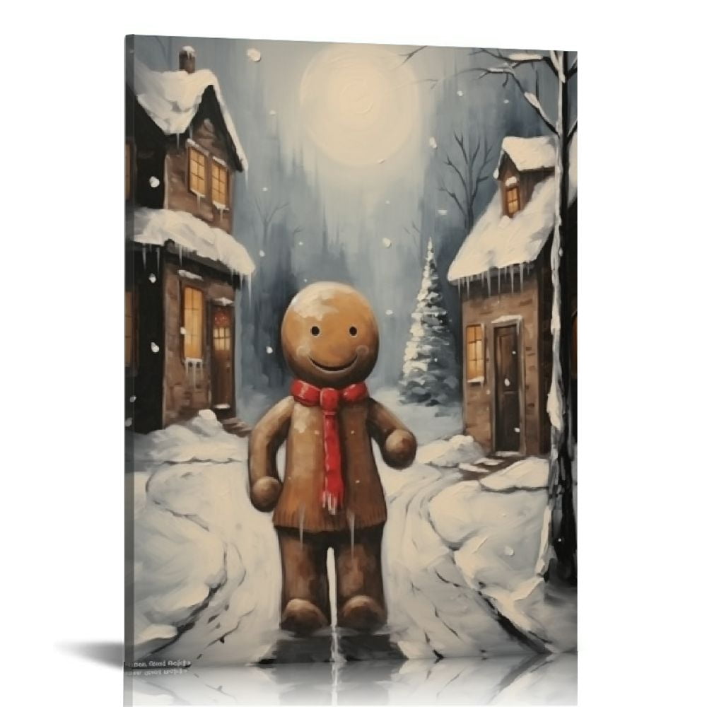 Nawypu Christmas Snowman Wall Art Festive Bedroom Wall Decor Christmas ...