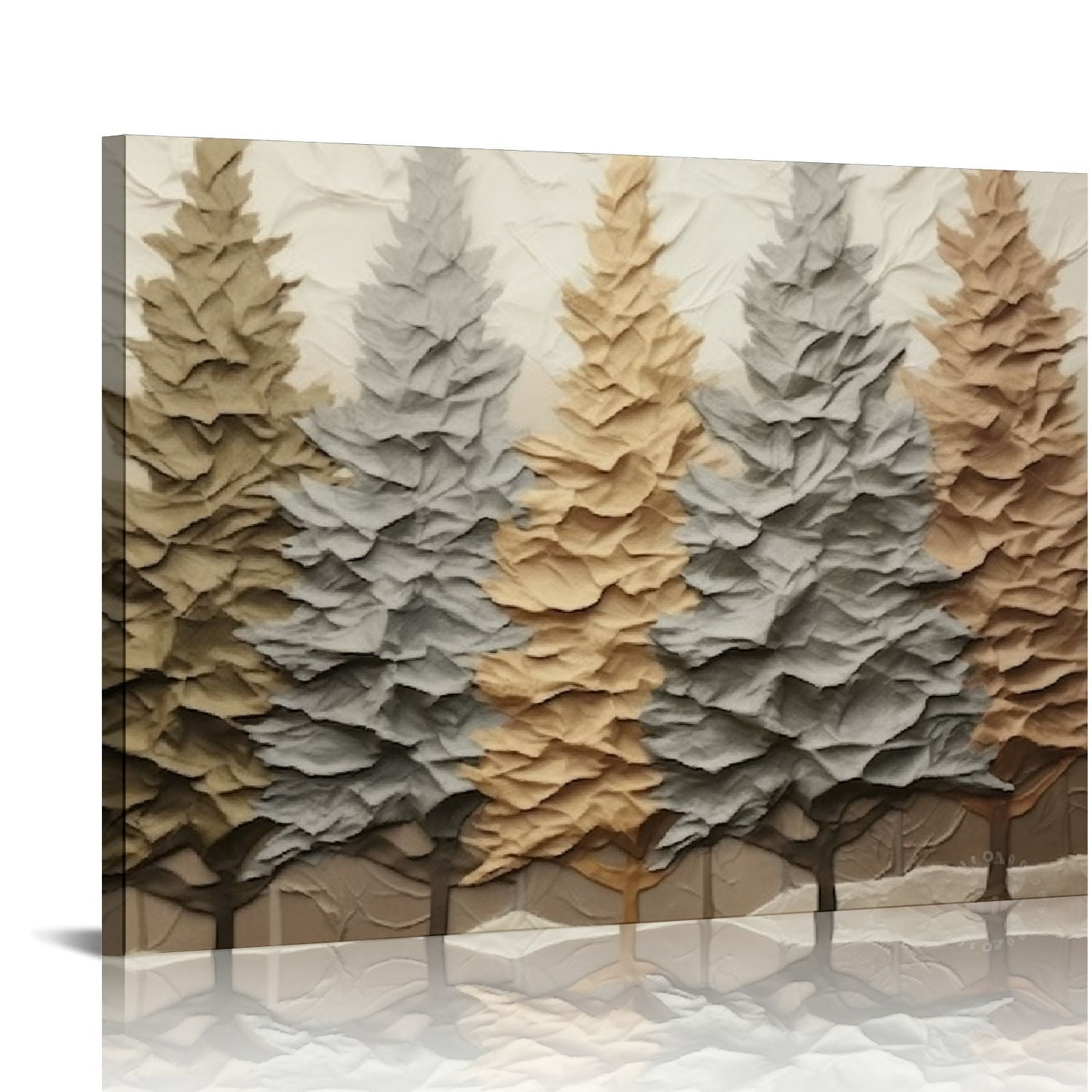 Nawypu Christmas Tree Artwork Winter Tree Scenes Canvas Wall Art ...