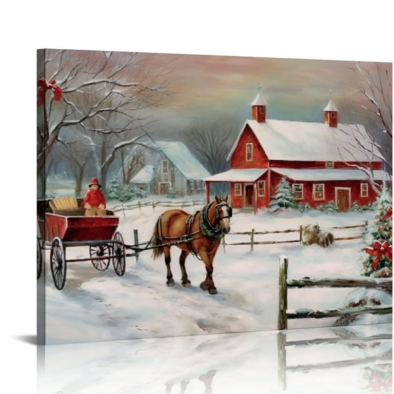 Country Farm Scene Christmas