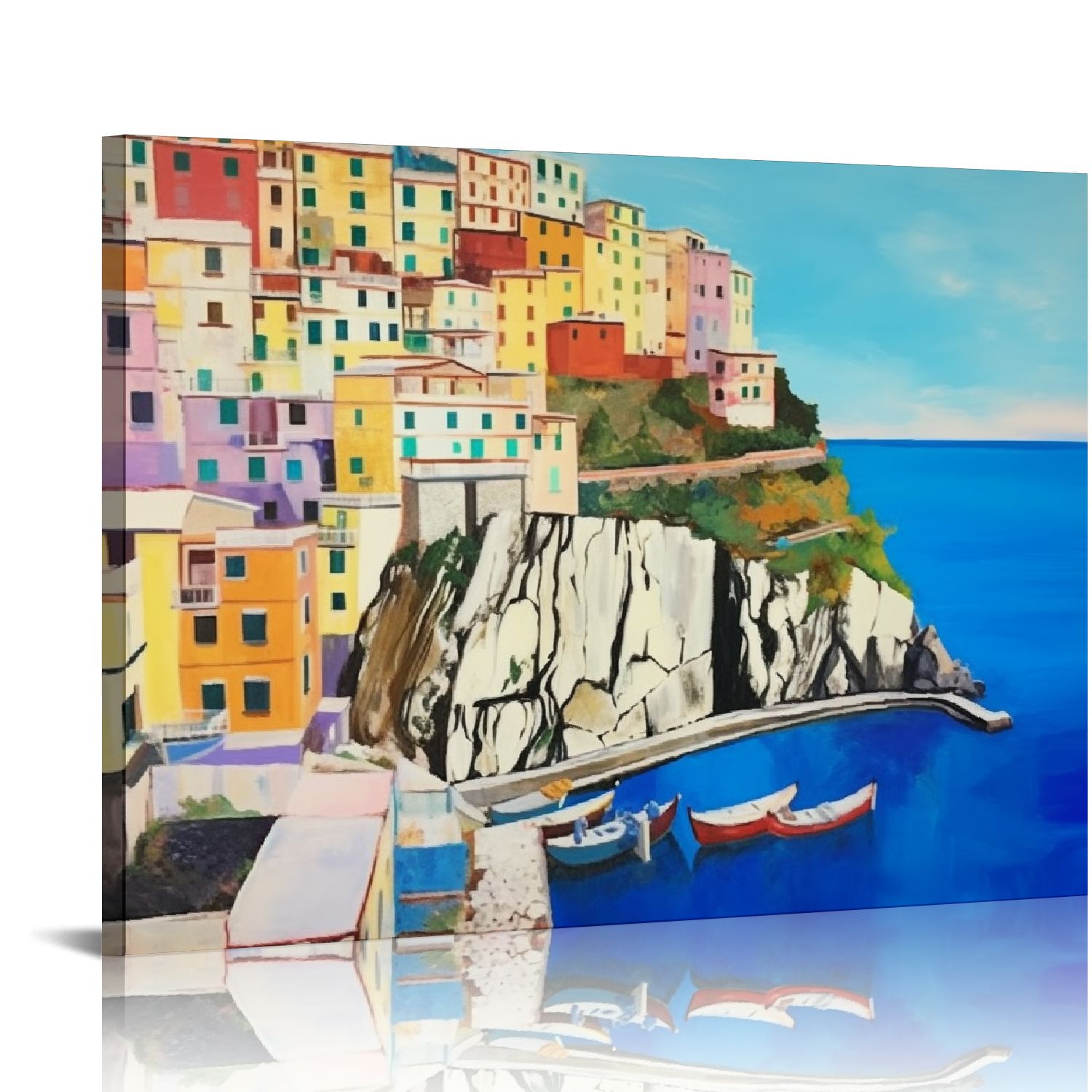 Nawypu Cinque Terre Liguria Italian Wall Art Mediterranean Beach Poster ...