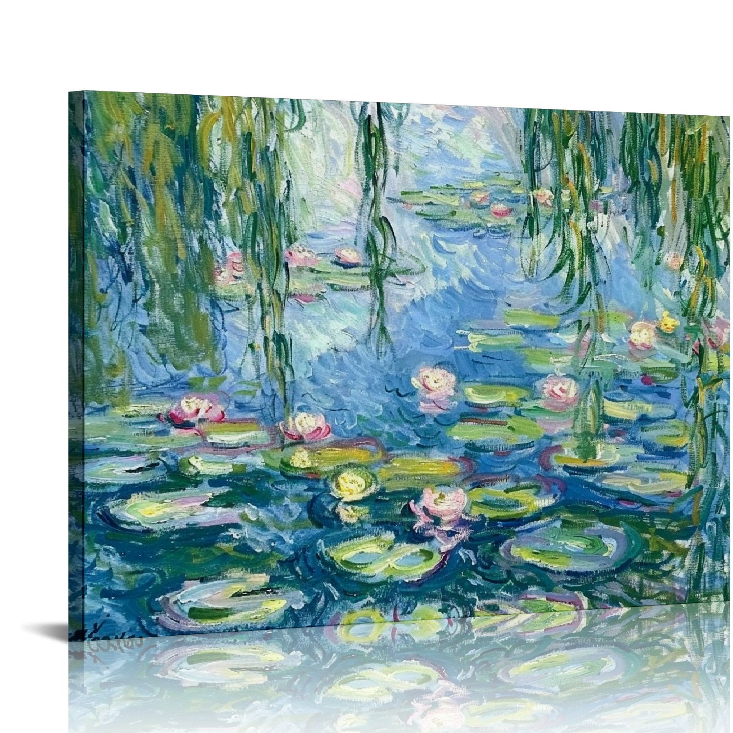 Nawypu Claude Monet Canvas Wall Art - Water Lilies Classic Artwork ...