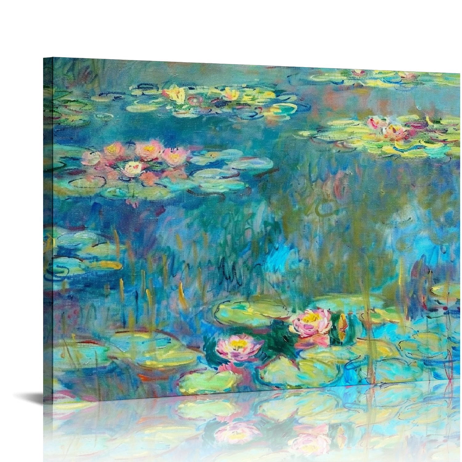 Nawypu Claude Monet Water Lilies Canvas Wall Art - Monet Water Lilies ...