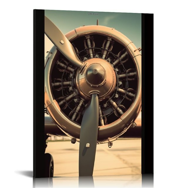 Nawypu Close-up Aircraft Propeller Wall Art Decor Canvas Pictures ...