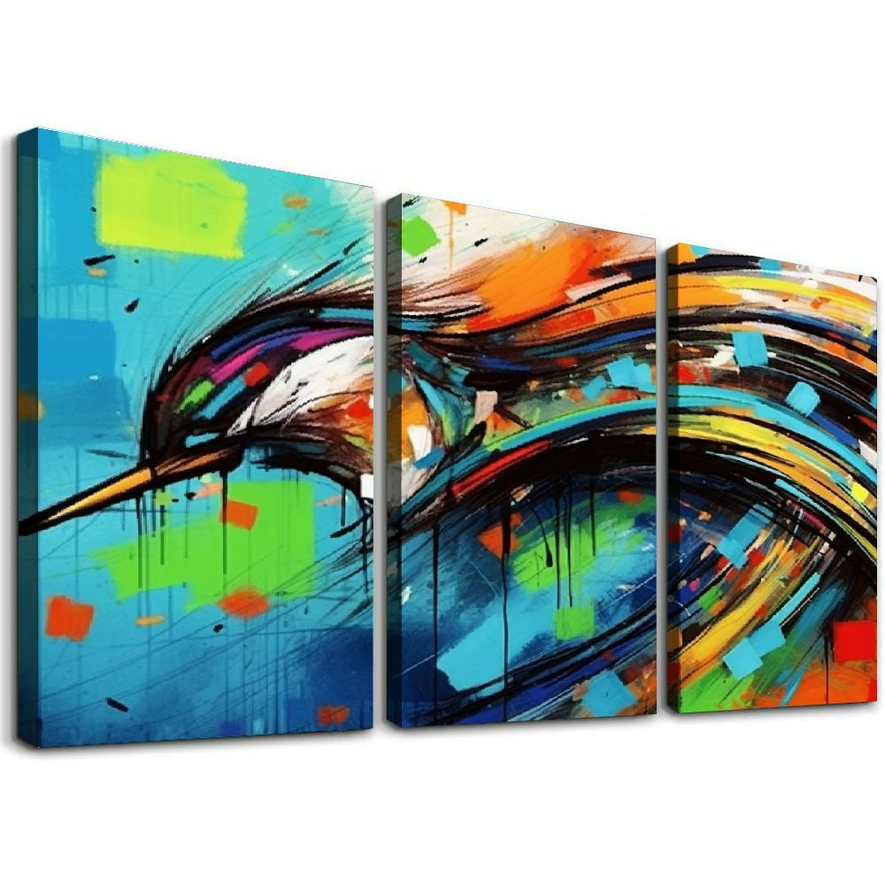 Nawypu Colorful Abstract Canvas Wall Art Large Abstract Picture Modern ...