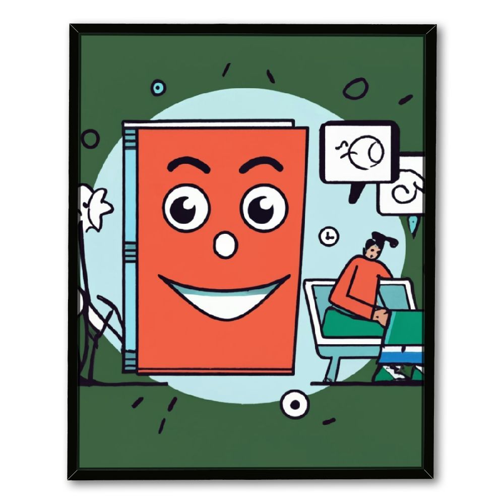 Nawypu Colorful Doll Canvas Wall Art Prints,Modern Cartoon Booked And ...