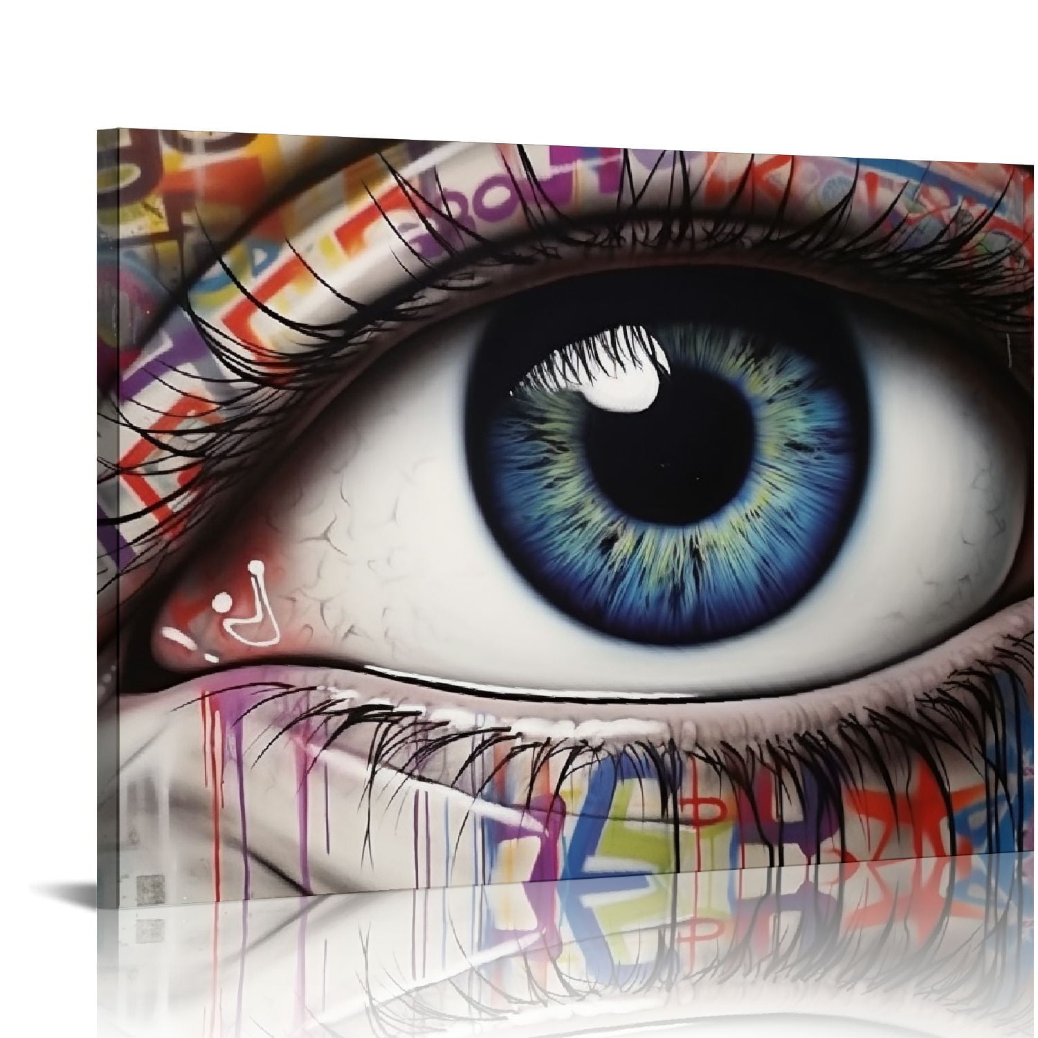 Nawypu Colorful Eye Graffiti Canvas Wall Art Poster Prints Pop Eye ...