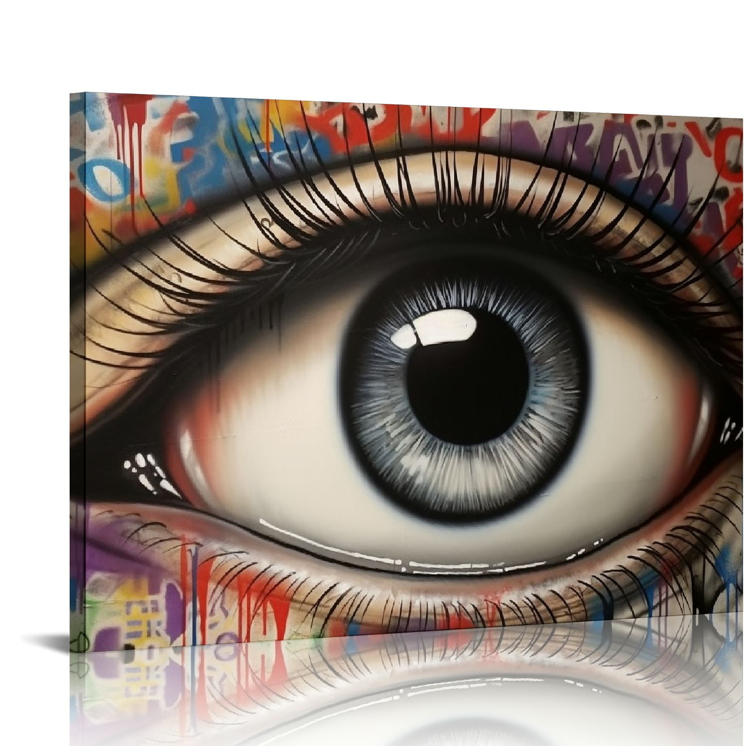 Nawypu Colorful Eye Graffiti Canvas Wall Art Poster Prints Pop Eye ...