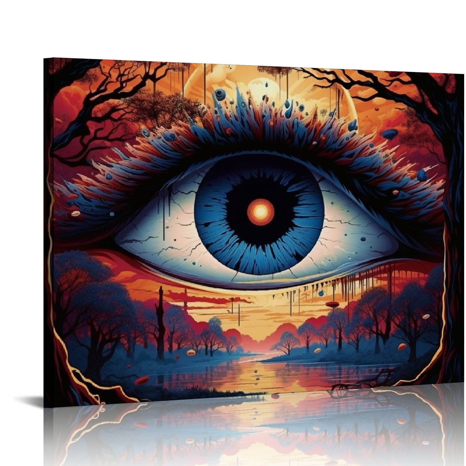 Nawypu Colorful Eyes Canvas Painting, Eye Canvas Wall Art, Colorful ...