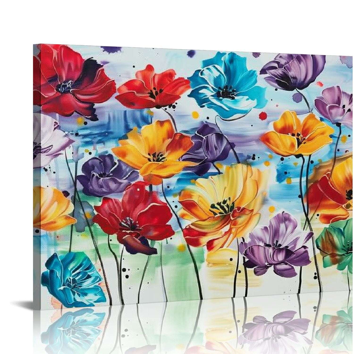 Nawypu Colorful Flower Wall Art Floral Picture Canvas Posters Print ...