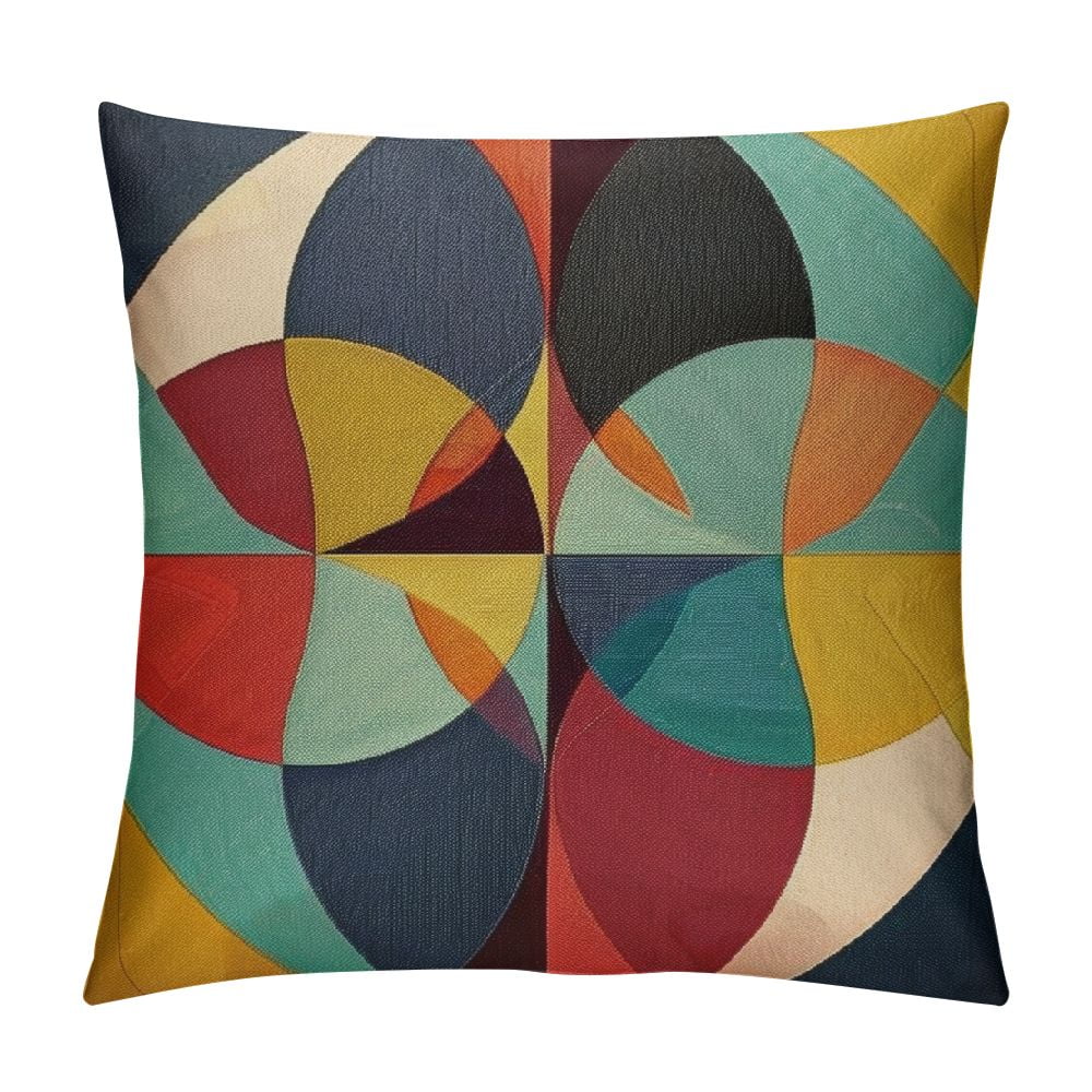 Nawypu Colorful Geometric Throw Pillow Covers Multicolored Aesthetic ...