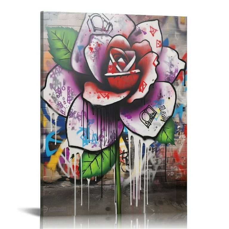how to draw a graffiti rose