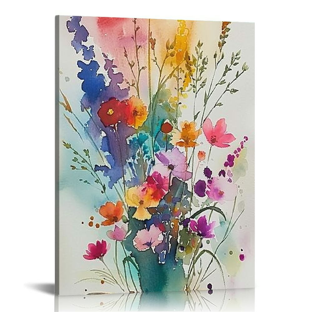 Nawypu Colorful Wildflower Poster Canvas Wall Art Flowers Prints ... Nawypu Colorful Wildflower Poster Canvas Wall Art Flowers Prints ...