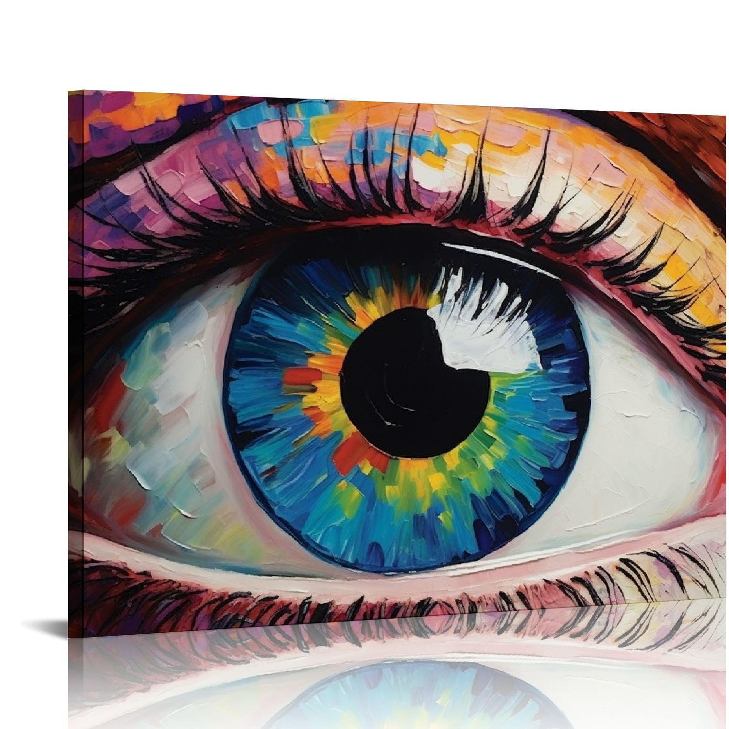 Nawypu Conceptual abstract picture of the eye colorful wall art canvas ...