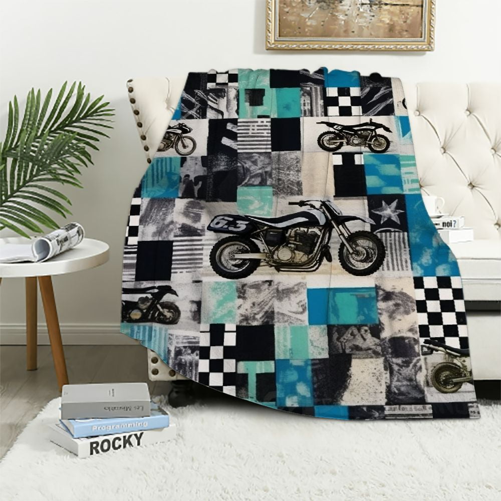 Nawypu Cool Dirt Bike Blanket,Extreme Sport Motorcycle Gift Blanket for ...