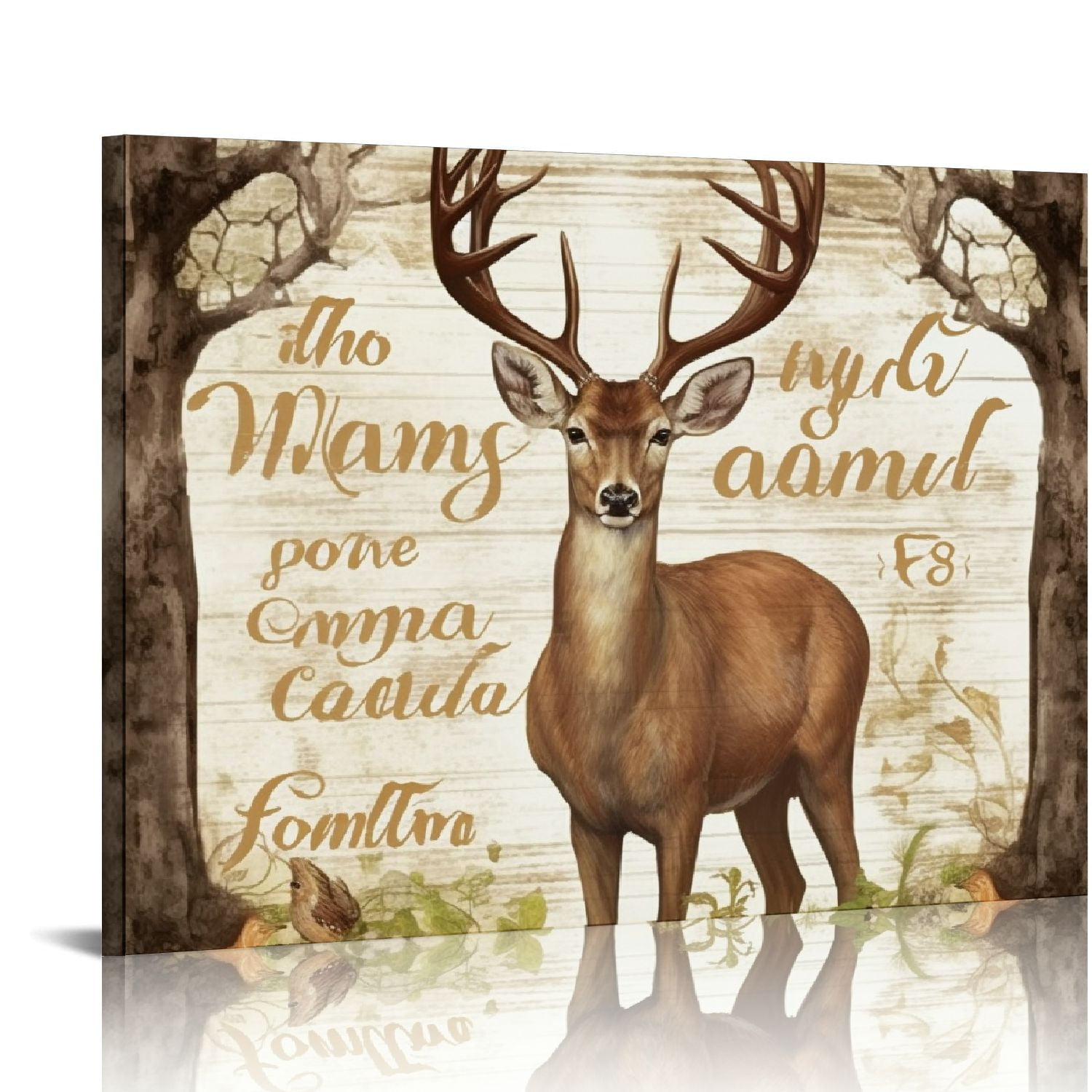 Nawypu Country Deer Wall Art Religious Christian Bible Verse Pictures ...