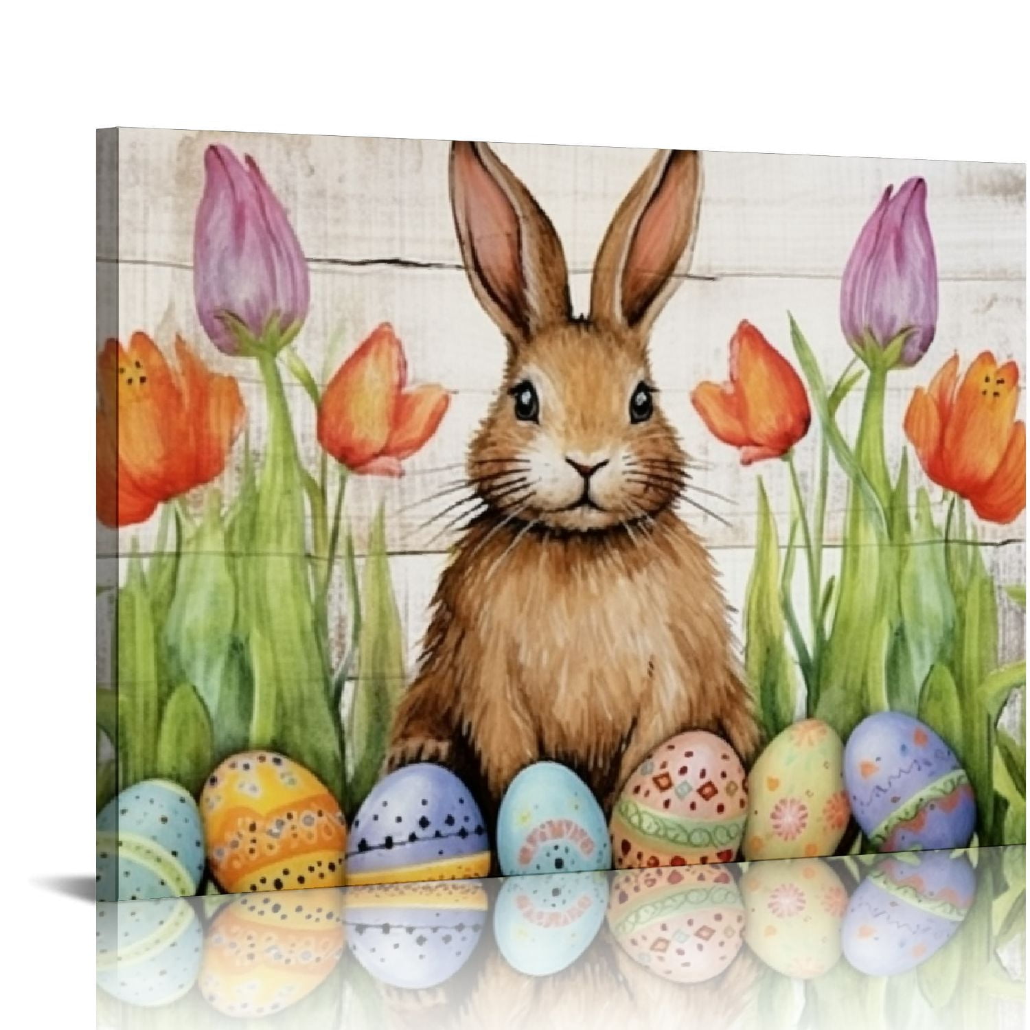 Nawypu Country Farmhouse Spring Market Canvas Print Wall Art Decor ...
