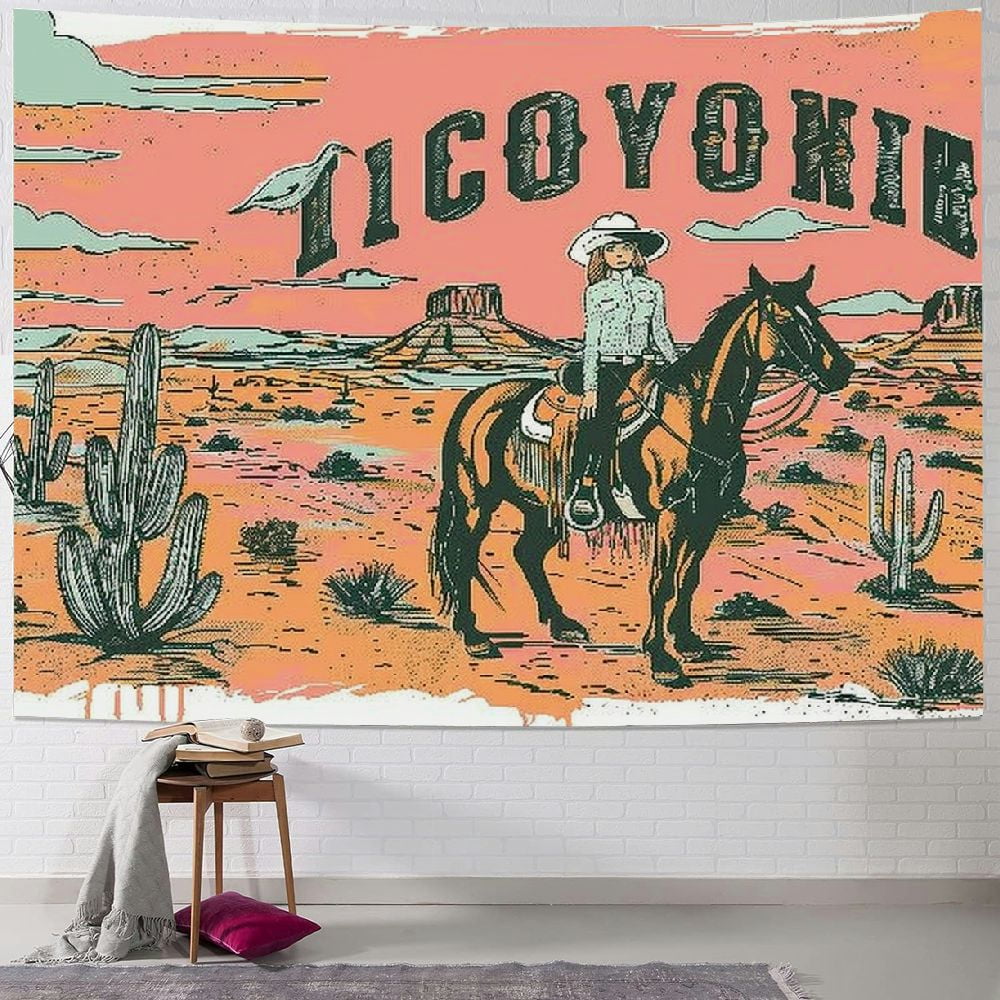 Nawypu Country Western Room Decor Tapestry for Bedroom Teen Girls, Pink ...