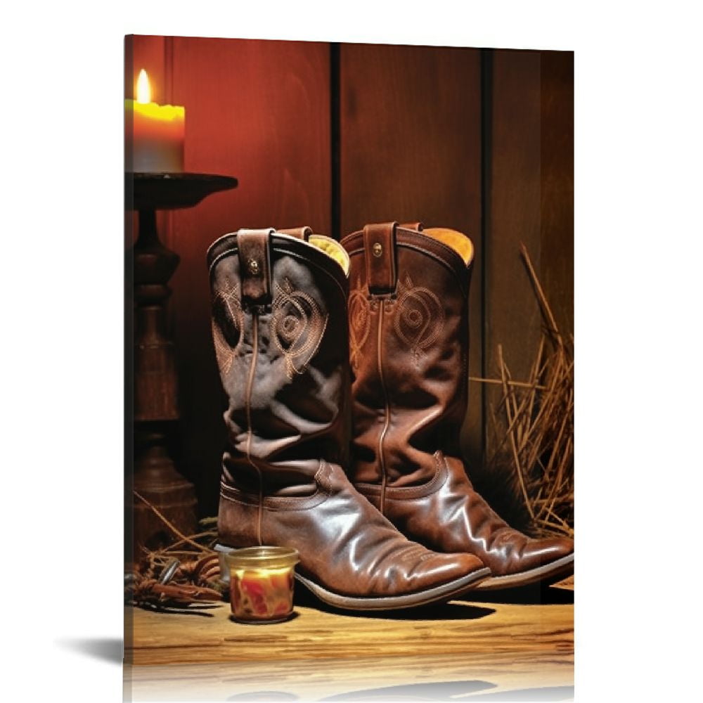 Nawypu Cowboy Canvas Wall Art American Western Men Bedroom Dceor Rodeo ...