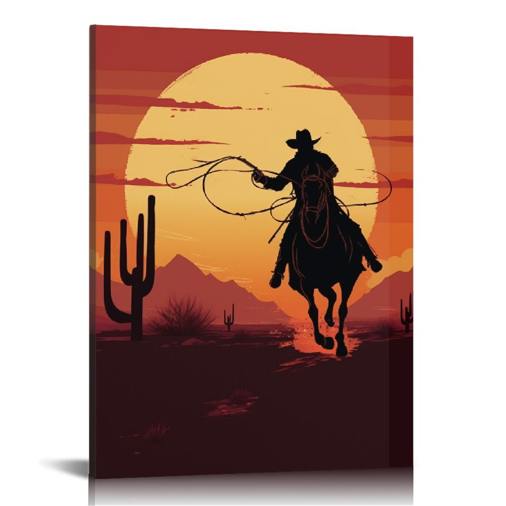 Nawypu Cowboy Wall Art, Western Wall Decor, Rodeo Decor, Cowboy Gifts ...