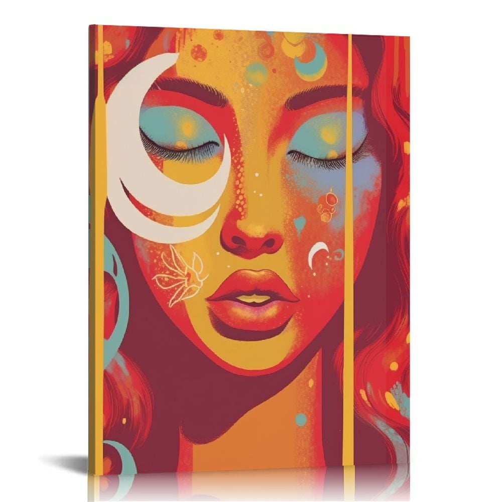 Nawypu Crying Woman Art Deco Poster Canvas Wall Art Prints for Wall ...