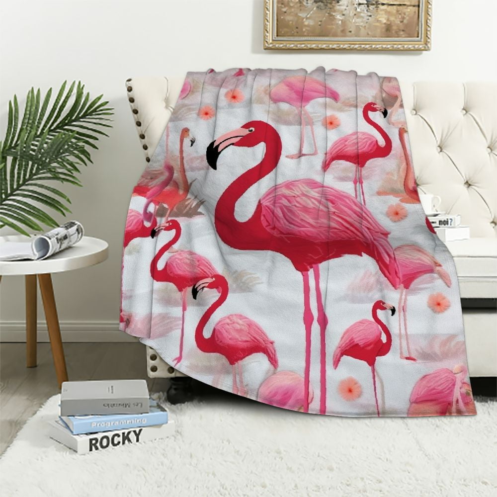 Nawypu Custom Flamingo Blanket Gifts with Name Cute Throw Blanket for ...