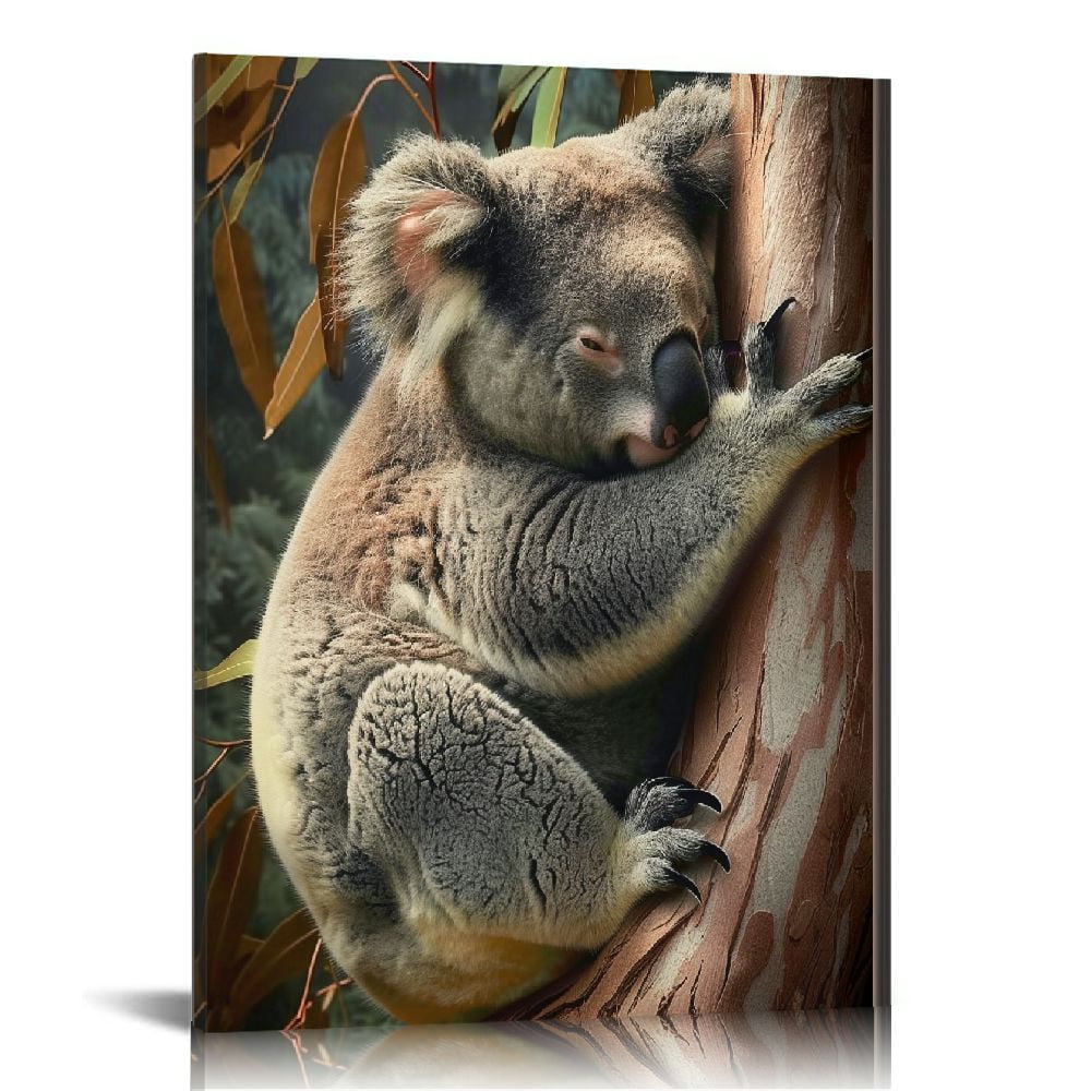 Nawypu Cute Animals Wall Art Canvas Wall Art Sleeping Koala Canvas ...