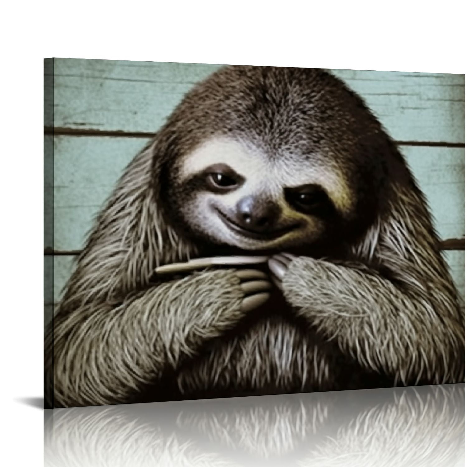 Nawypu Cute Baby Animal Sloth Canvas Prints Woodland Animals Art Print ...
