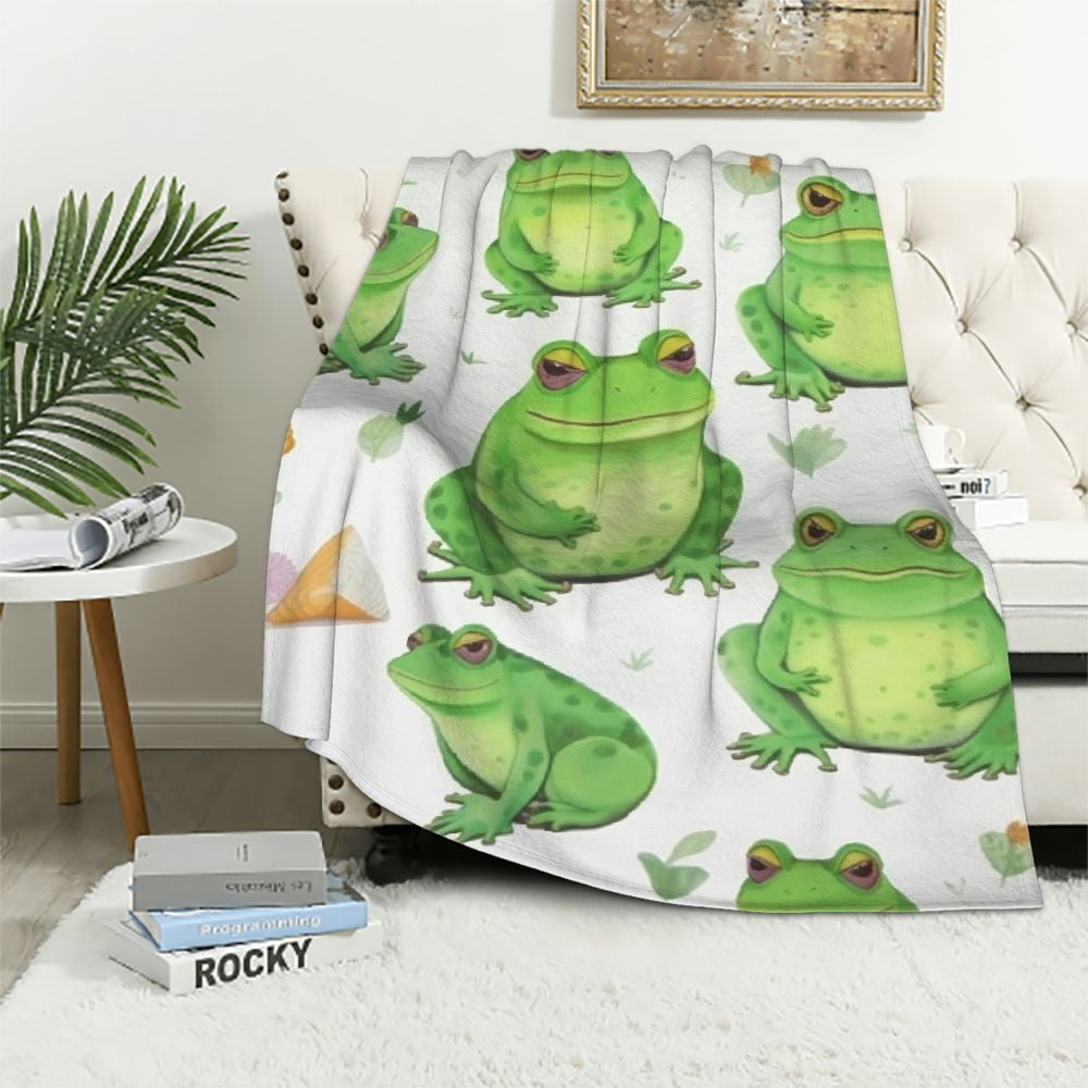 Nawypu Cute Frog Throw Blanket is Super Soft and Warm,The Lightweight ...