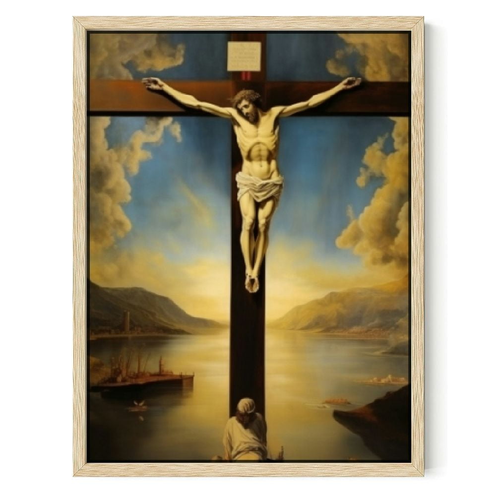 Nawypu DALI CHRIST ON THE CROSS ST JOHN CANVAS PRINT Paintings Oil ...