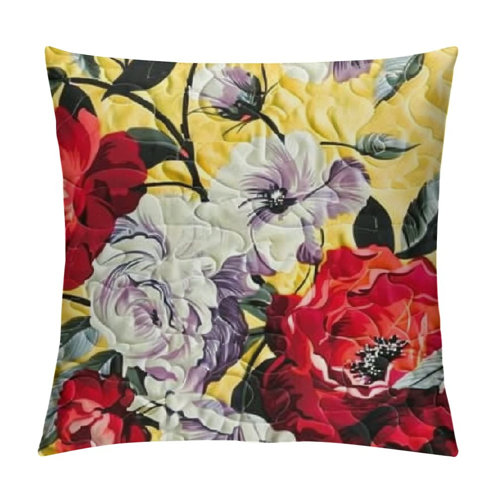 Nawypu DaDa Bedding Set of -Pieces Sunshine Birds Yellow Floral Throw ...