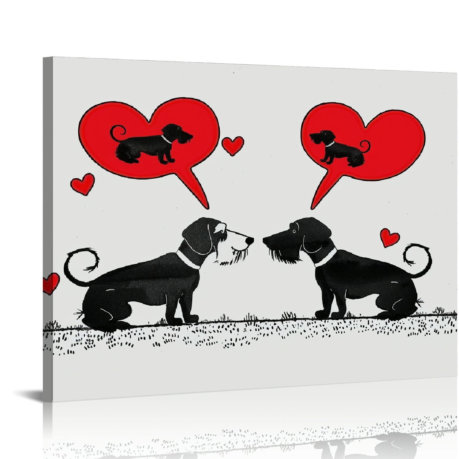 Nawypu Dachshund Canvas Wall Art,Dachshund Decor,Weiner Dog Decor,Dog ...